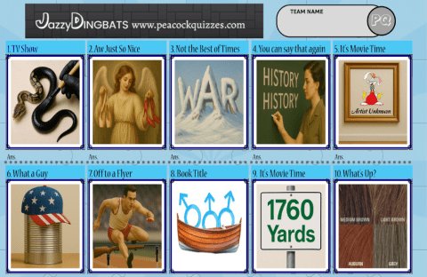 Table Top Quiz Packs – Fun Extra Quiz Round | Peacock Quizzes