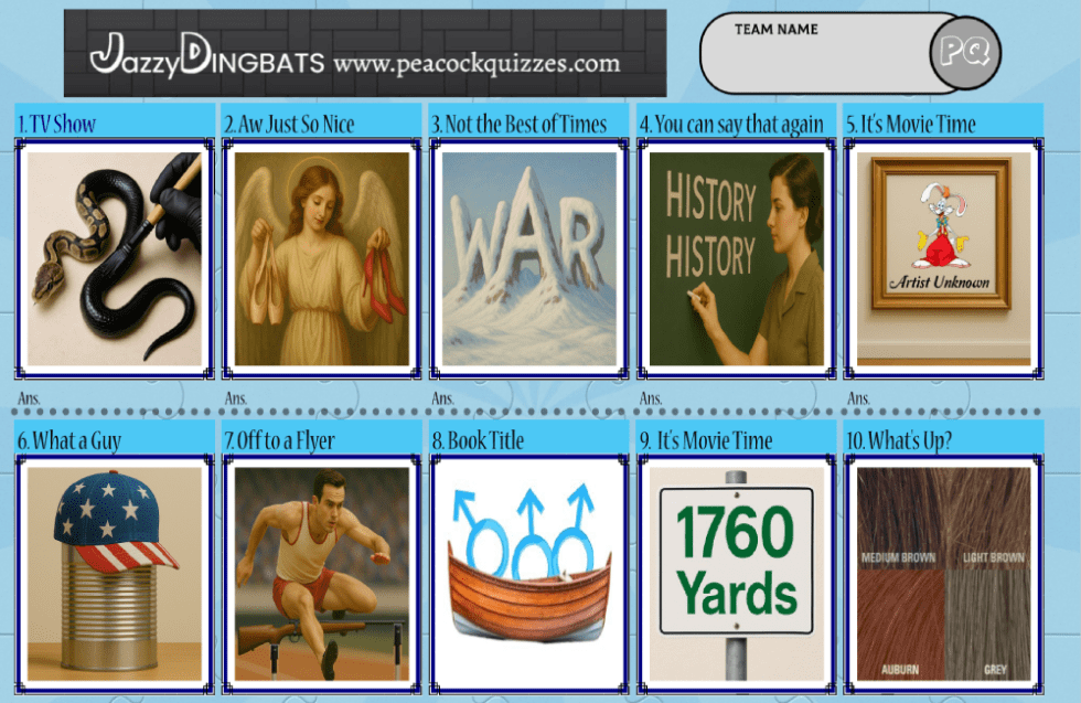 Table Top Quiz Packs – Fun Extra Quiz Round | Peacock Quizzes