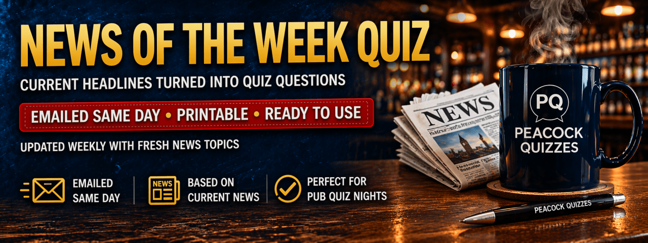 Weekly News Headlines Quiz Round | Peacock Quizzes